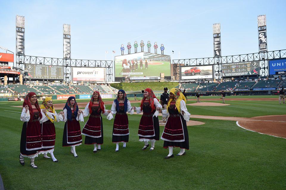 Chicago White Sox Greek Heritage Night (2018) featuring Neolea Dancers ...